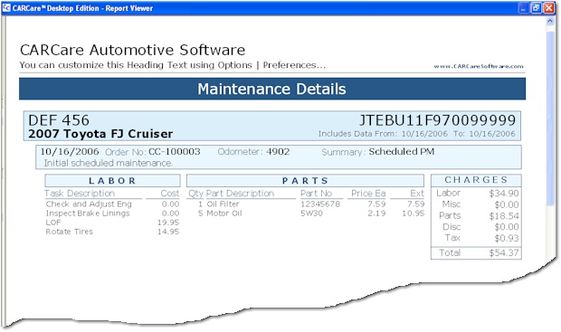 The ORIGINAL CAR Care Automotive Software :: Car Maintenance Software ...